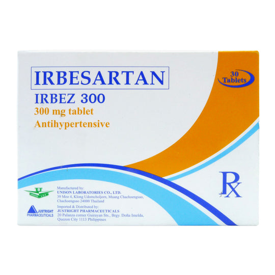 IRBEZ 300 Irbesartan 300mg Tablet 1's price in the Philippines | MedsGo ...
